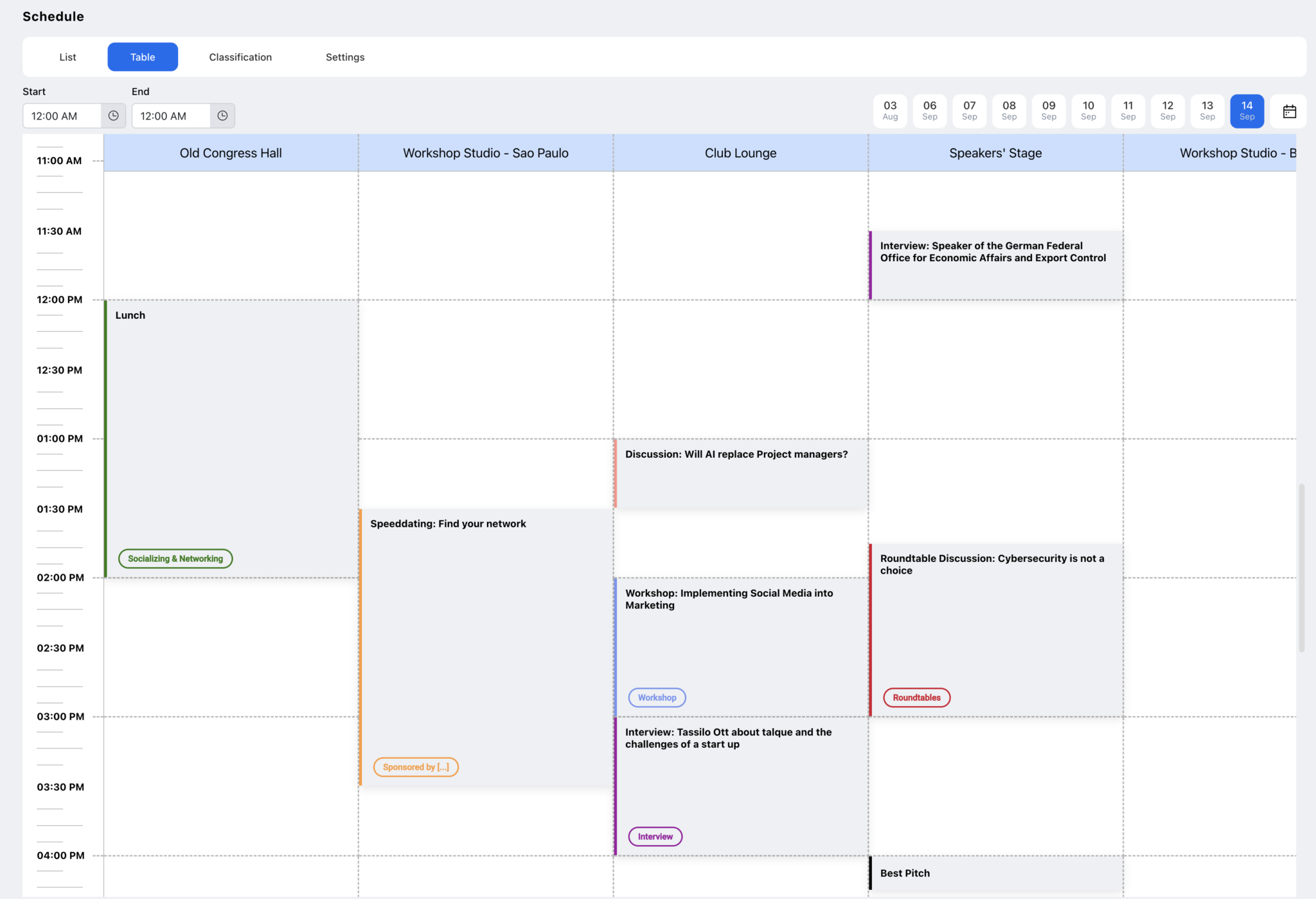 talque event management software - Release November 2024