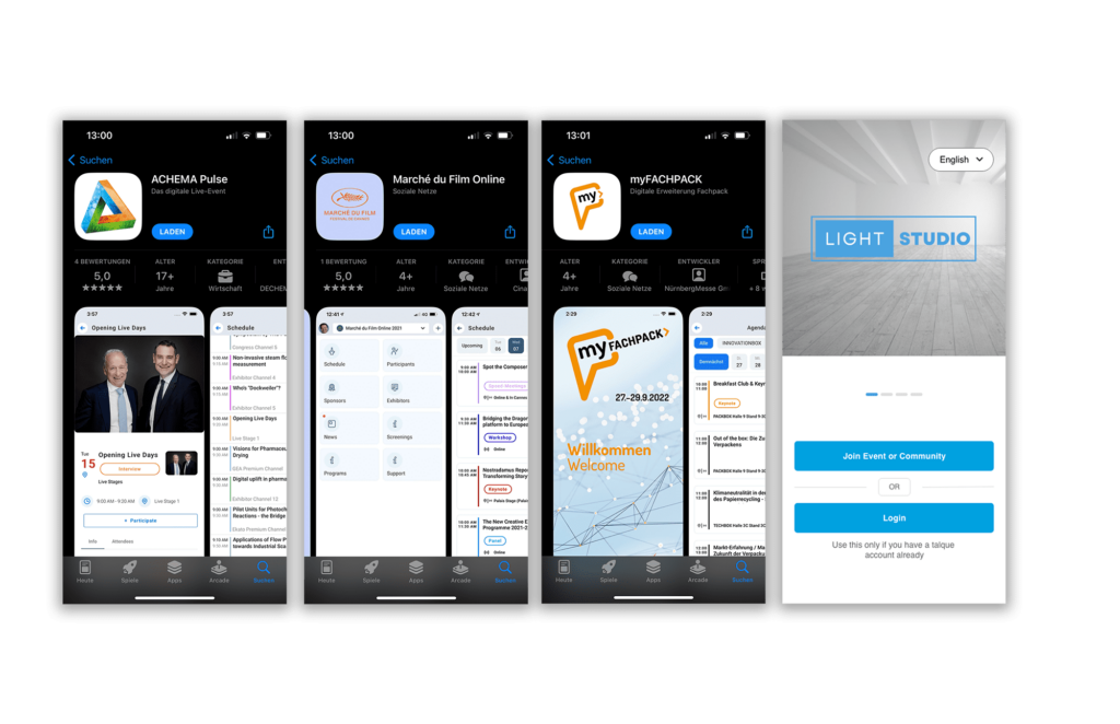 talque as an event app